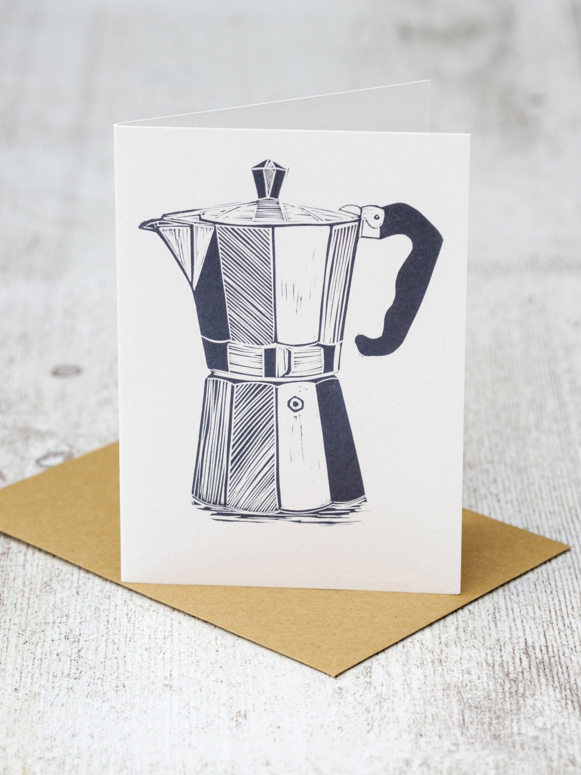 Moka Pot A6 Greeting Card – Lino Lord